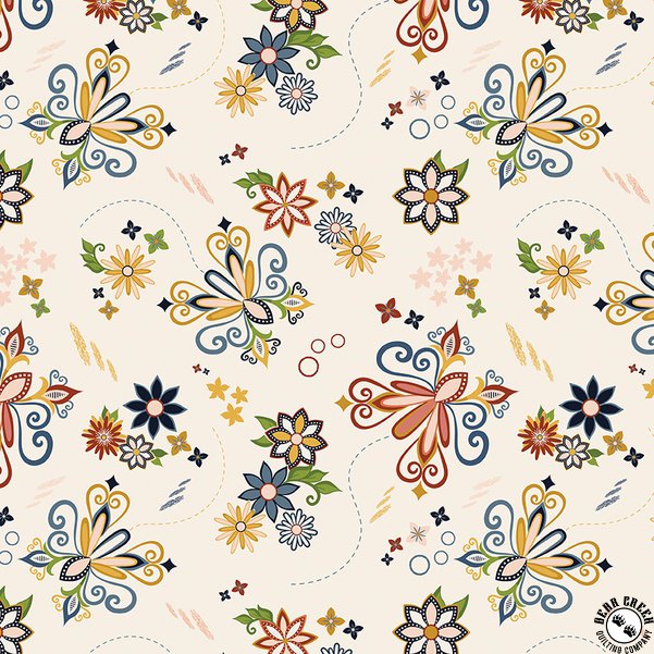 Curated Blooms C15341-Dance Cream by Riley Blake Designs – K&K Logo
