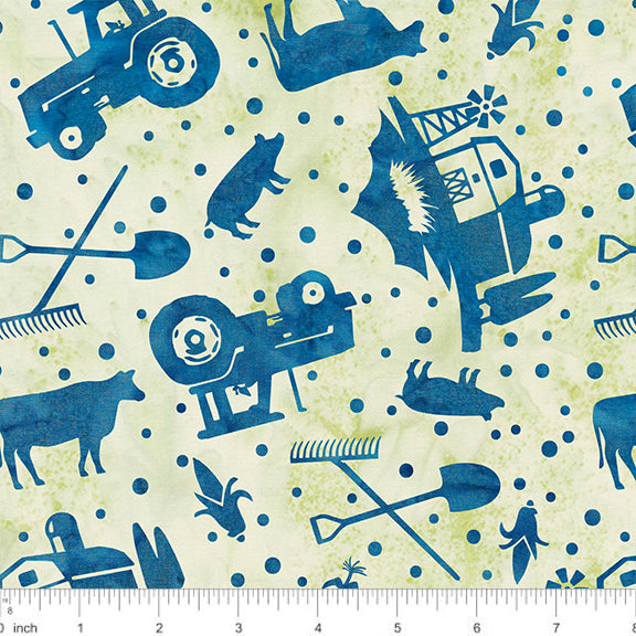 2024 AISH - Farm Toss Cream Batik Fabric by Island Batiks sold by the ...