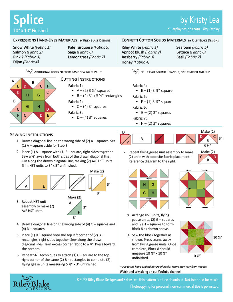 RBD 2023 Block 8 - Splice Free Pattern Download – K&K Logo